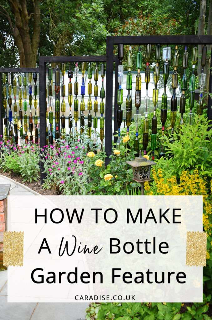 How to make a wine bottle screen garden feature - Daring Home Decor